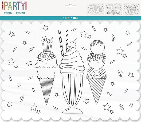 Ice Cream Coloring Placemats - Haflaty Store
