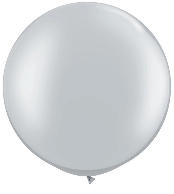 Large Silver Balloon 30" - Haflaty Store
