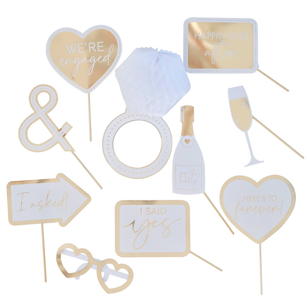 Engagement Party Photo Booth Props - Haflaty Store